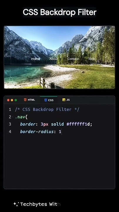 Css Backdrop Filter Property Html Css Codingtips Html Css Shorts