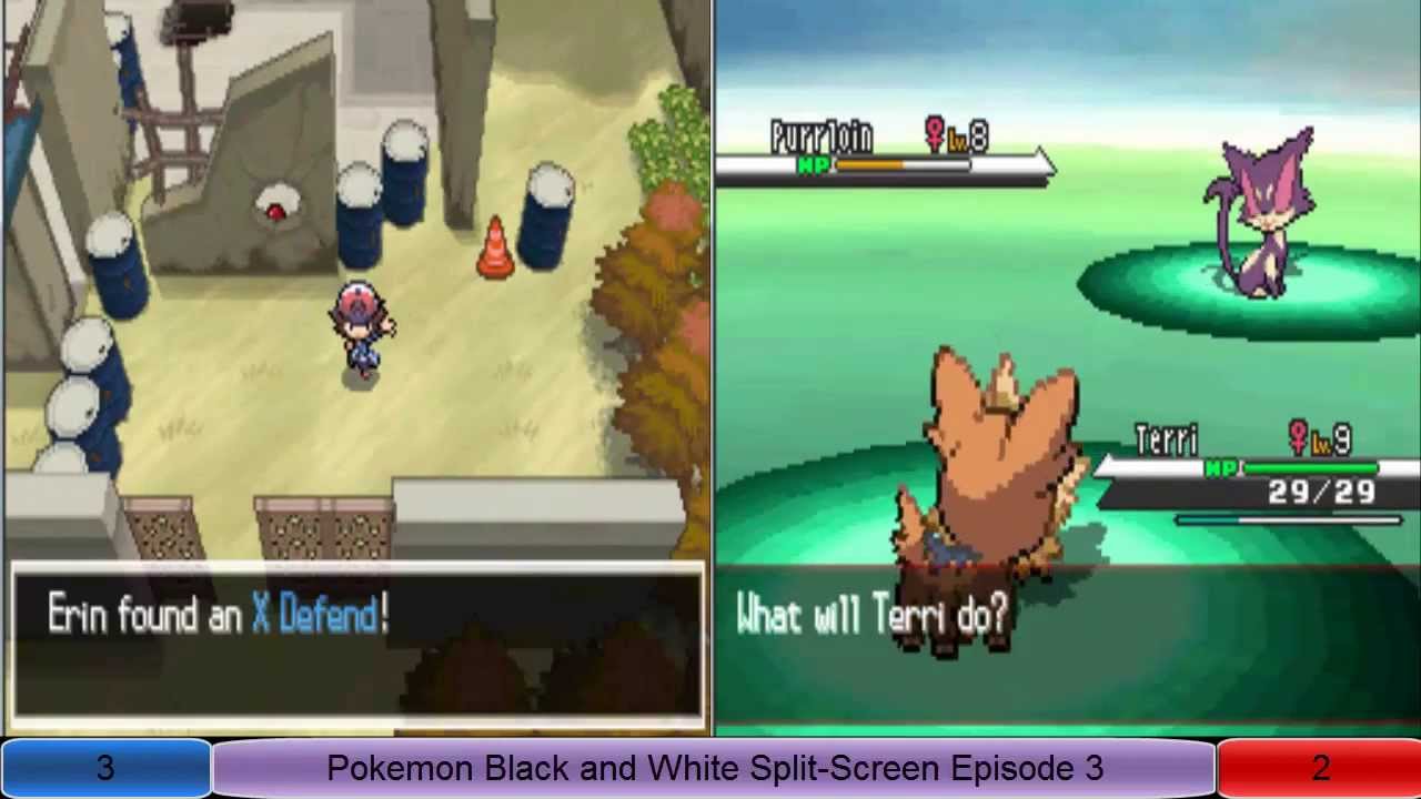 Pokemon Black and White Split Screen episode 3-The First Badge Trial ...