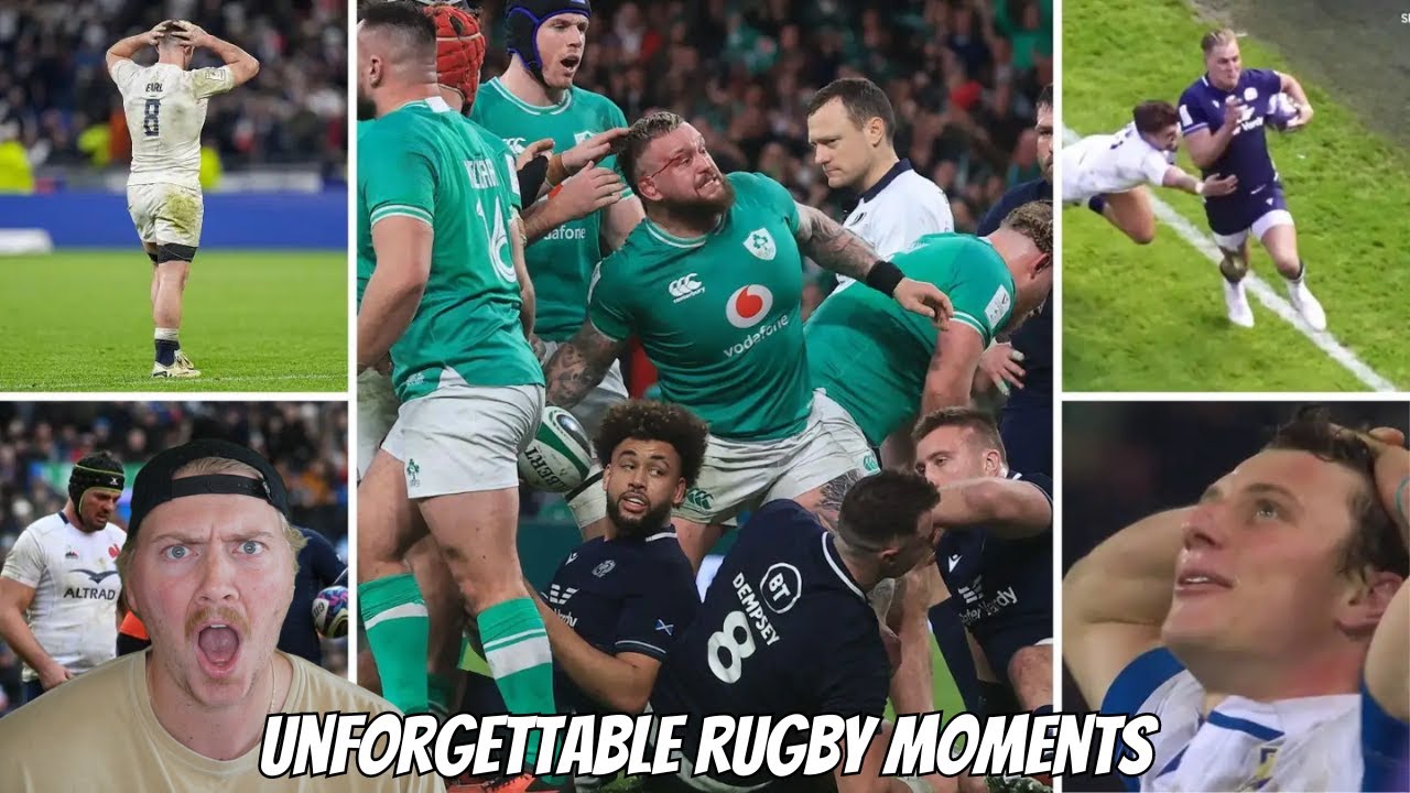 Reaction to Rugby Moments That Are Impossible To Forget - YouTube