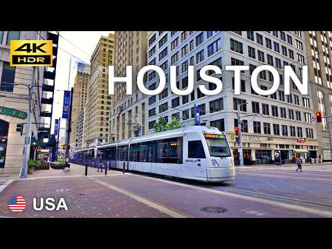 Houston 🇺🇸 USA – 4K Walking Tour | Exploring Downtown in Texas’ Largest City