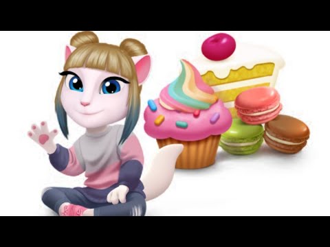 Talking angela 2 cooking with angela .. 🍩🍩 fun video || mobile game ...