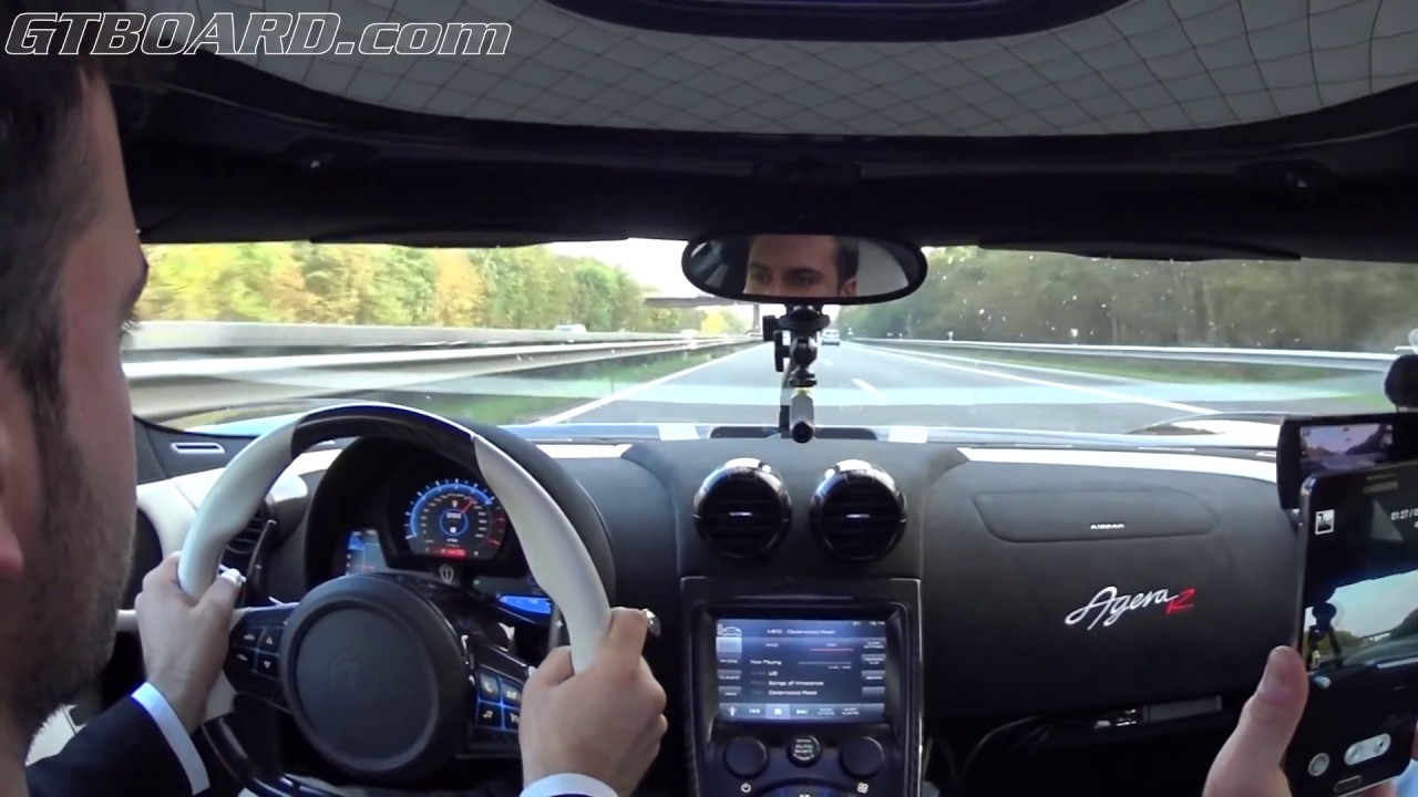 25 min Koenigsegg Agera R AUTOBAHN ALL OUT 350+ km/h 220 mph 1140 HP ...