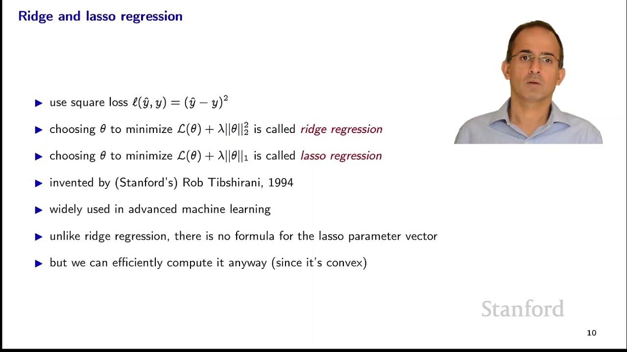 Stanford EE104: Introduction to Machine Learning | 2020 | Lecture 10 - non quadratic ...
