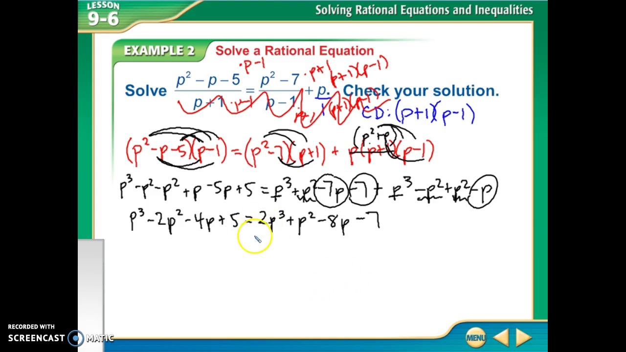Math 3 Solving Rational Equations - YouTube