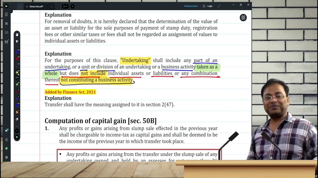 SLUMP SALE (Lecture-1) // DIRECT TAX // CMA FINAL // DT - YouTube