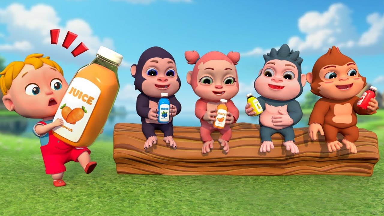 Lima Monyet Kecil - Lagu Binatang - Five Little Monkeys| Lagu Anak Anak ...
