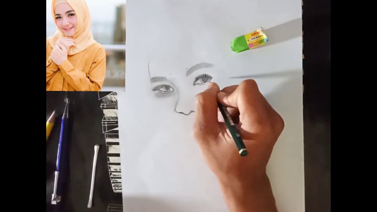 cara menggambar lala widy sketsa gambar mirip asli terbaru//2020 - YouTube
