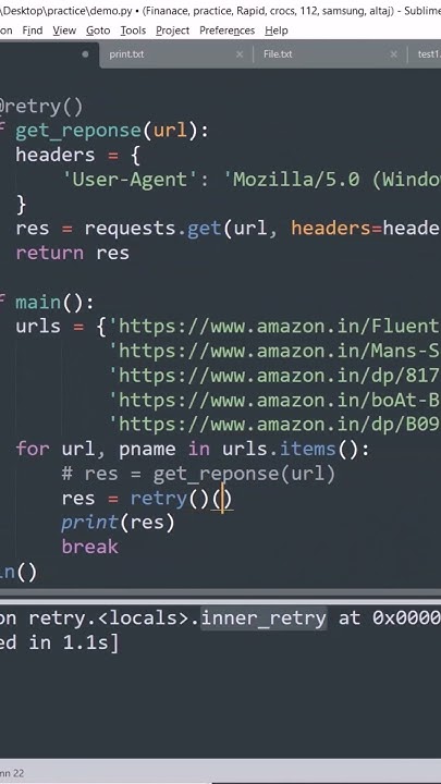 Python Retry Decorator Python Programming Coding Pythonprogramming Youtube