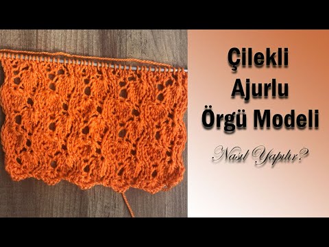 İki Şişle Çok Kolay Çilekli Merserize Kazak Örneği / Çeyizlik Örgü Modelleri Nasıl Yapılır?