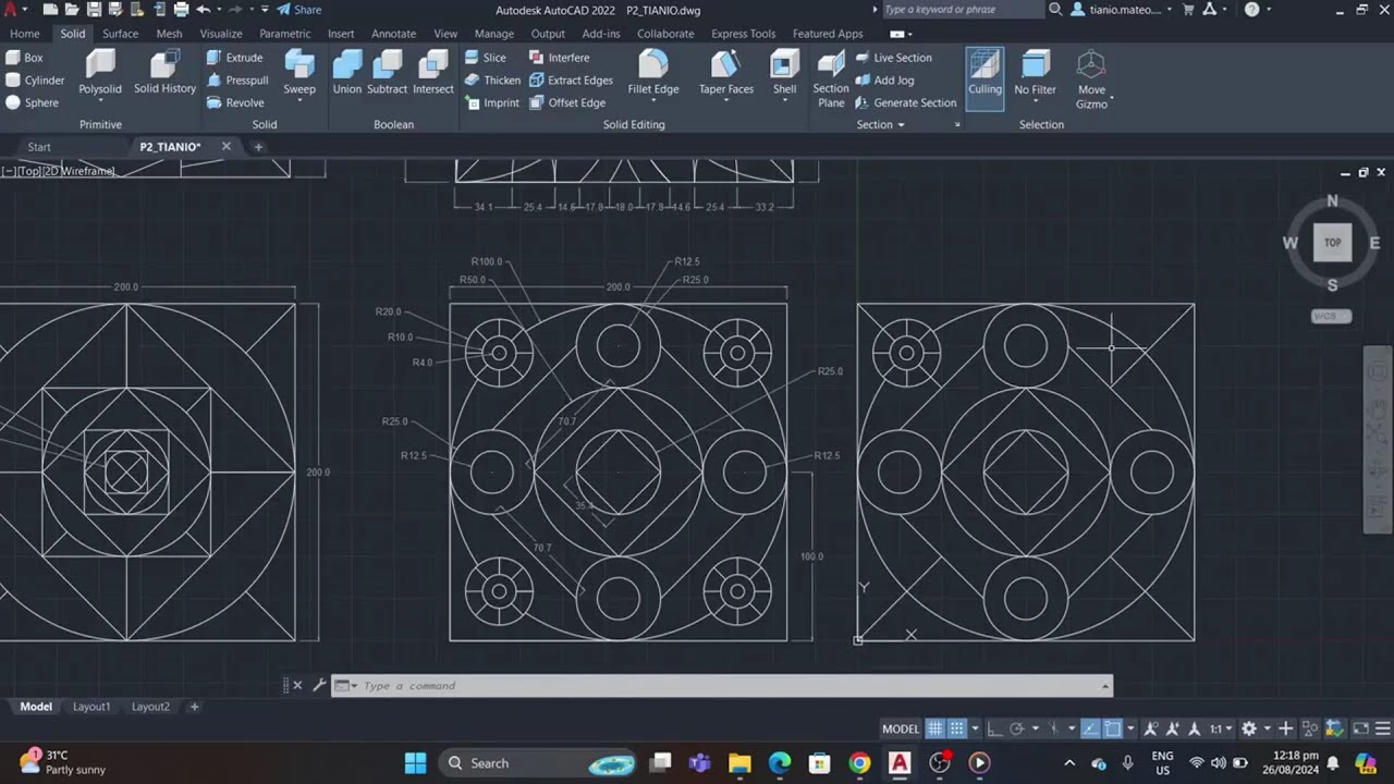 2D Pattern 3 - Autocad - YouTube