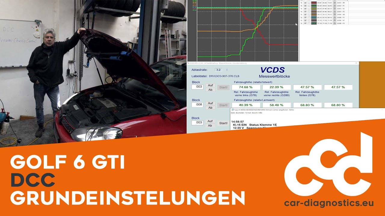 Golf VI GTI DCC Grundeinstellungen prüfen - YouTube