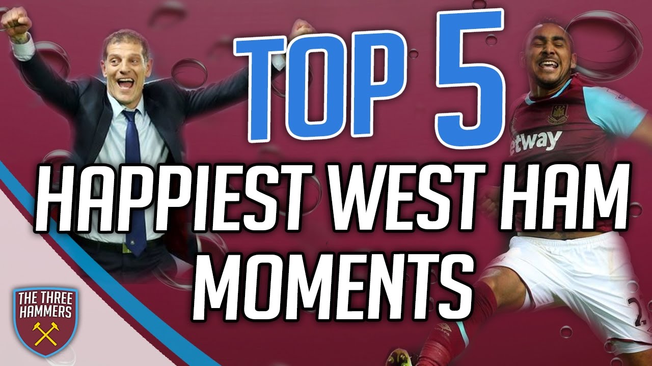 Top 5! Happiest West Ham Moments - YouTube