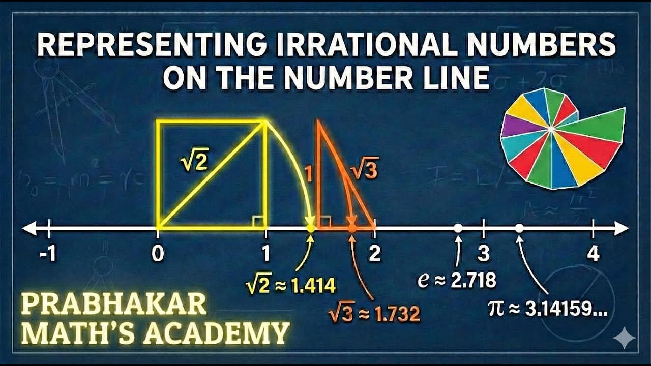 How to Represent Irrational Numbers on a Number Line | Class 9 Math ...