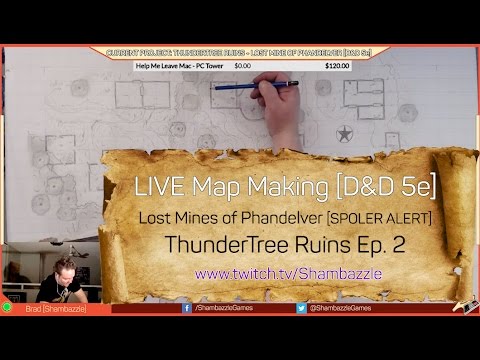 LIVE Map Making - ThunderTree Ruins Ep. 2 | Lost Mines of Phandelver ...