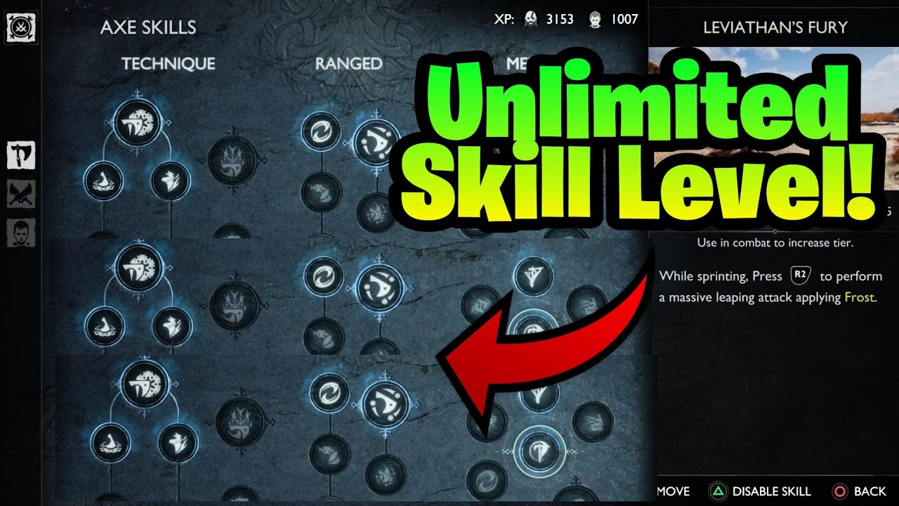 Unlimited Skill Level Glitch In God Of War Ragnarok (Max Weapon Levels ...