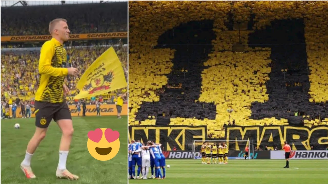 Dortmund fans incredible farewell tifo for Marco Reus ️👏 - YouTube