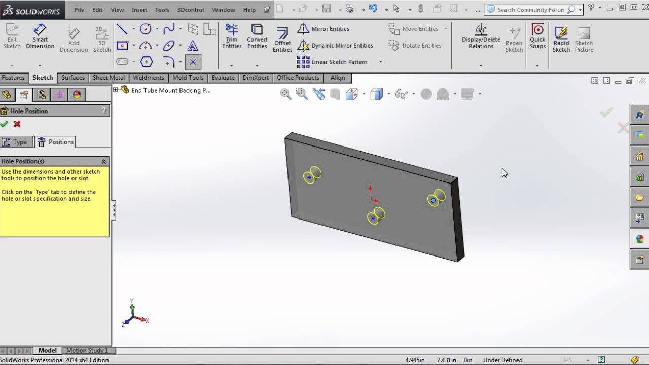 Exploring Options with the Hole Wizard Feature. - YouTube