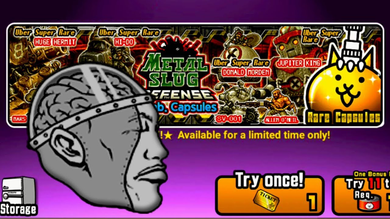 The Battle Cats - 38 Rare Cat Tickets On Metal Slug Defense - YouTube