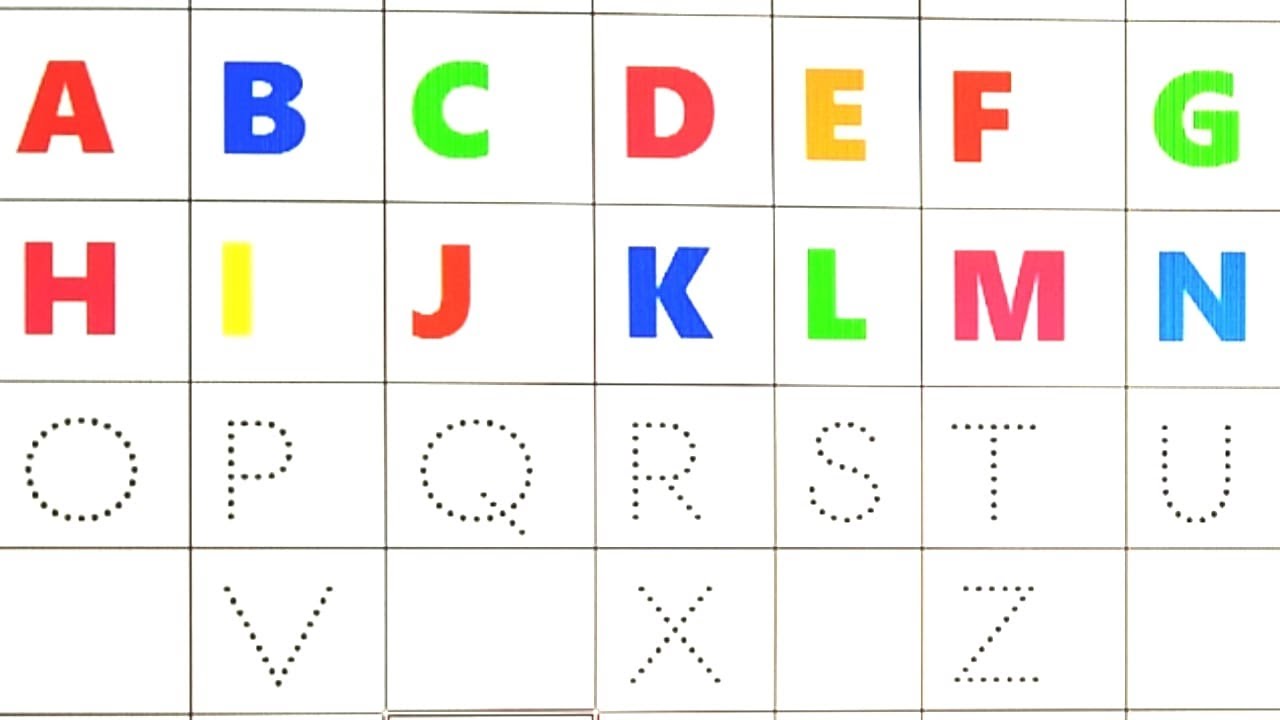 How to write abcd | A for Apple B for ball | Alphabets | abcde ...