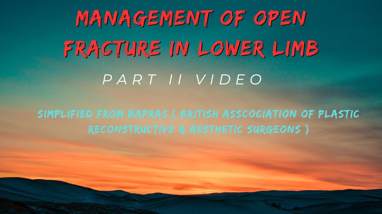 Management of #openfracture LL by BAPRAS, part 2 video #trauma # ...