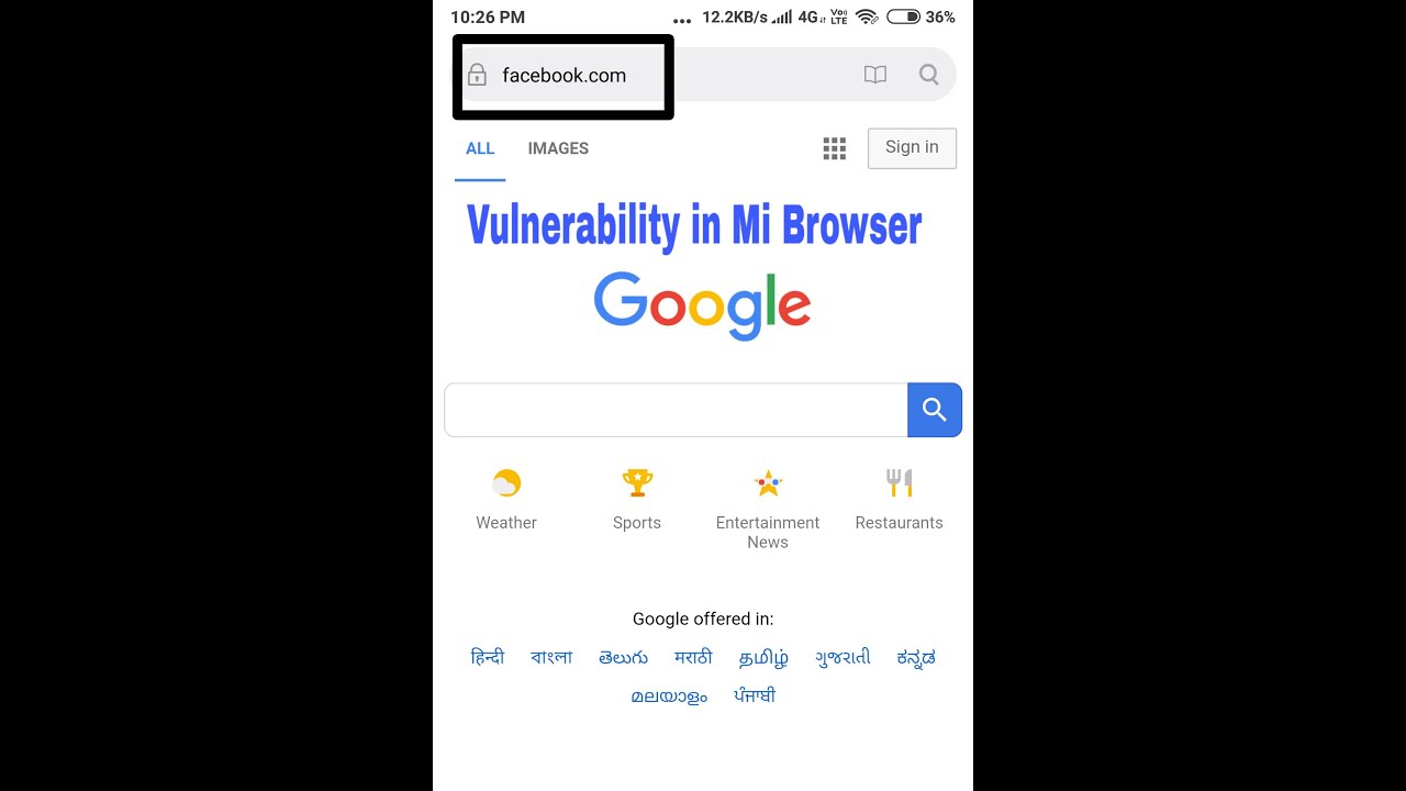 Mi Browser vulnerable to URL Spoofing|| practical - YouTube