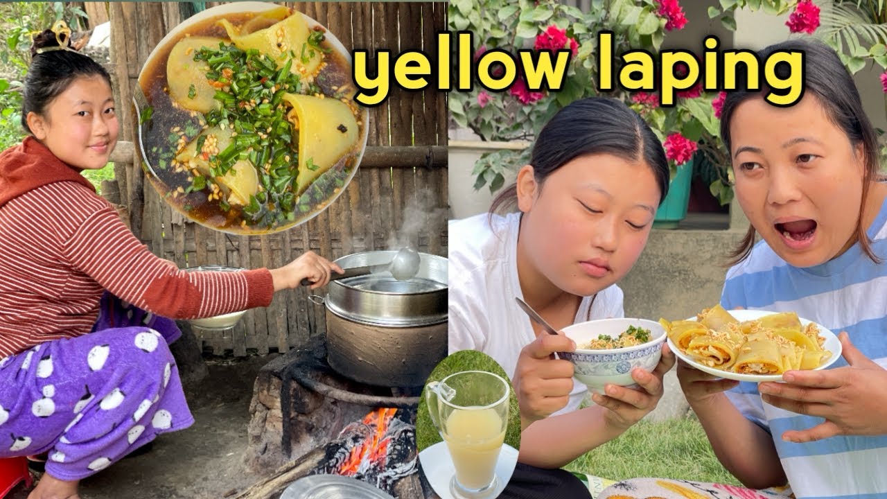 Laping recipe॥yellow laping recipe॥home made laping!#villagevlog # ...