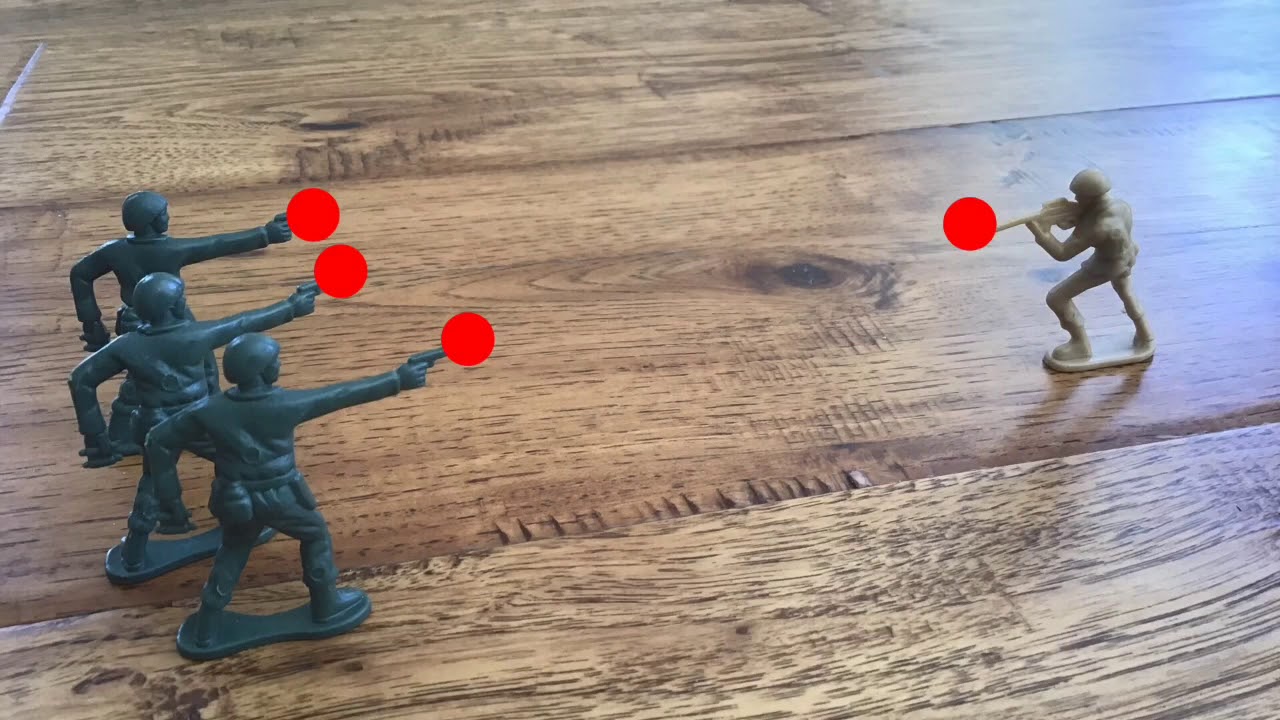 Army men stop motion battle - YouTube