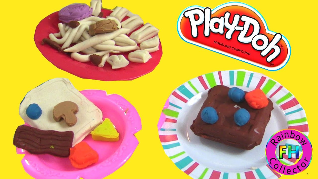 Play-Doh Breakfast Time Set Making Waffles Noodles Eggs Play- Doh By ...