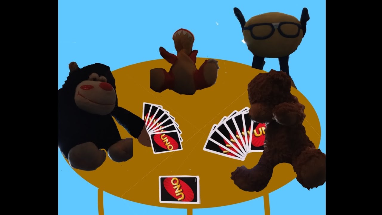 Monkey monkey, Robert, Diny, Curd, play Uno! - YouTube