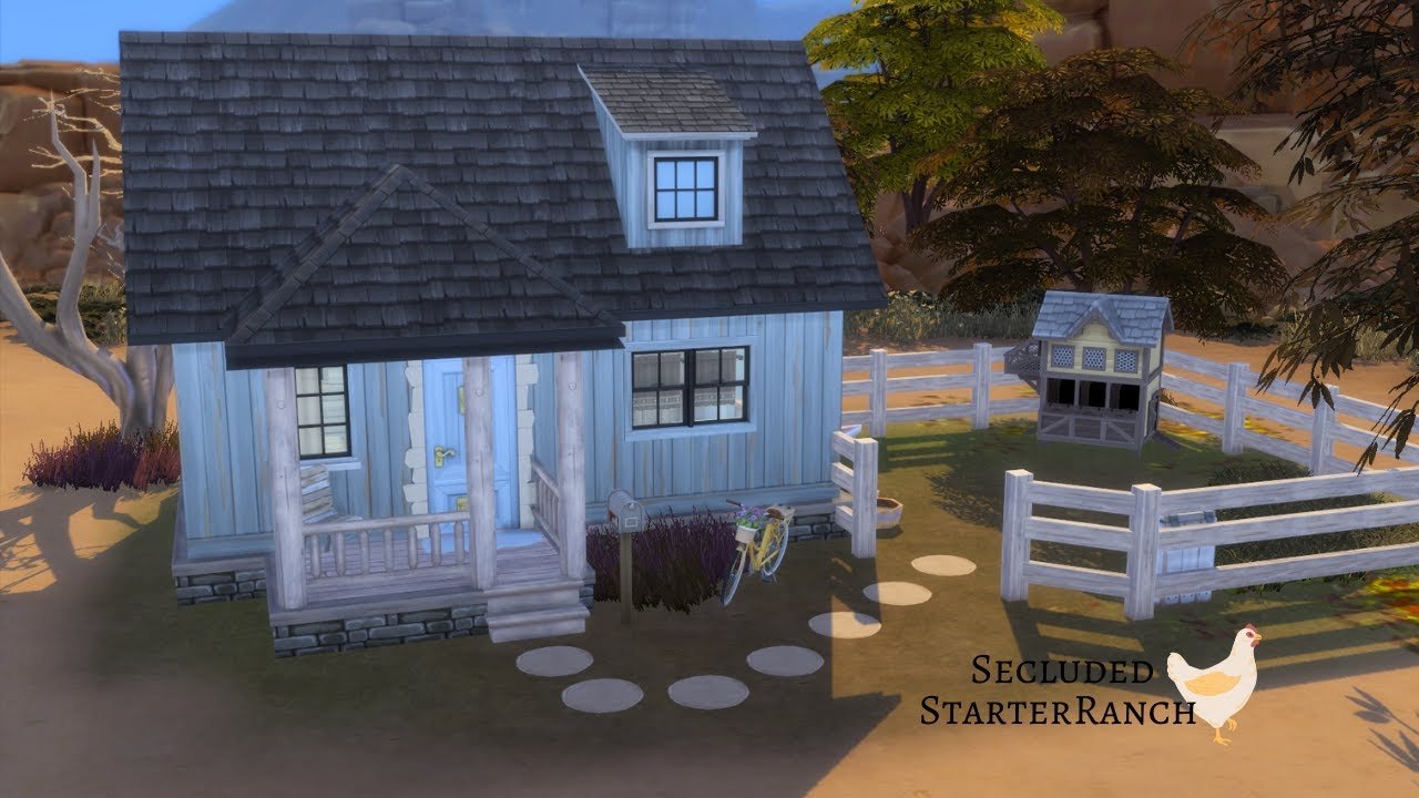 Secluded Starter Ranch 🐓 - The Sims 4 Speed Build - YouTube