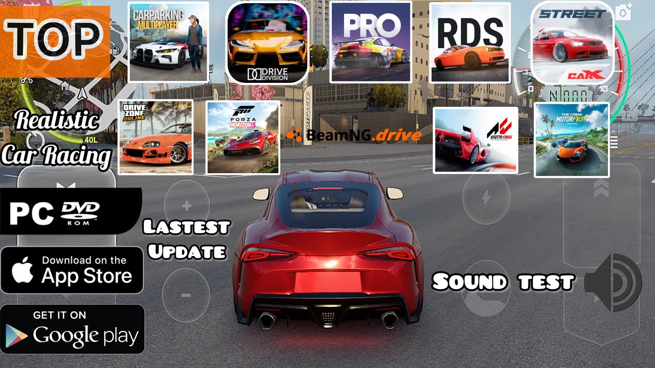 TOP 10 Realistic Racing Games | SUPRA MK5 Sound Test | Android/iOS/PC ...