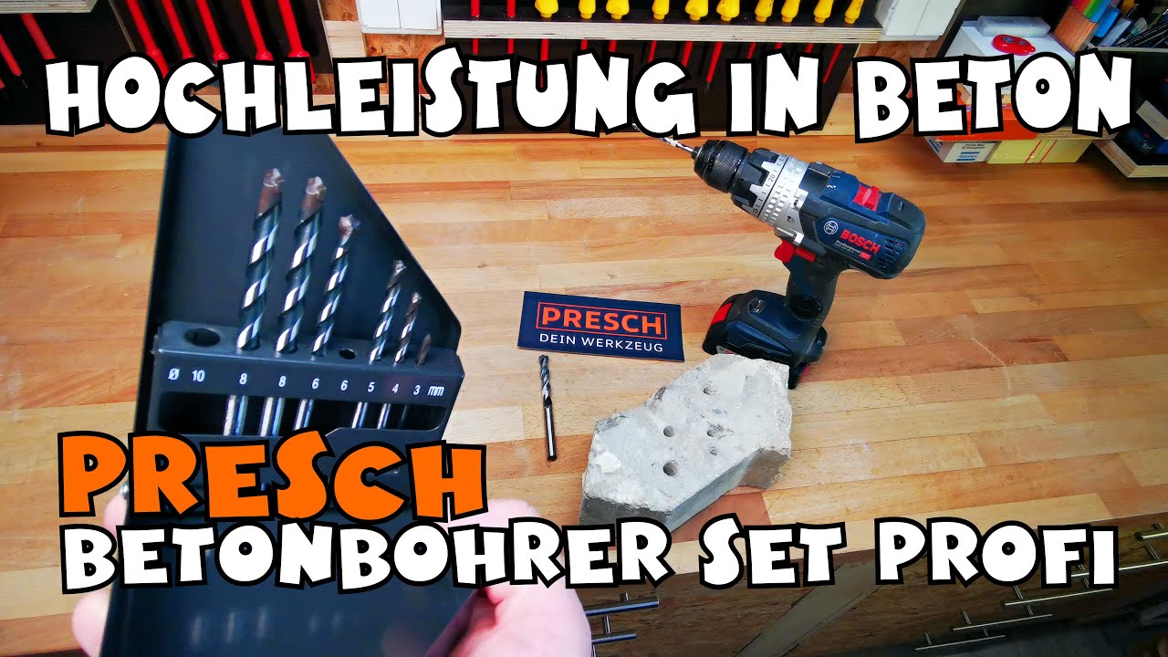 Hochleistungsbohrer: Presch Betonbohrer Set Profi 8-tlg - YouTube
