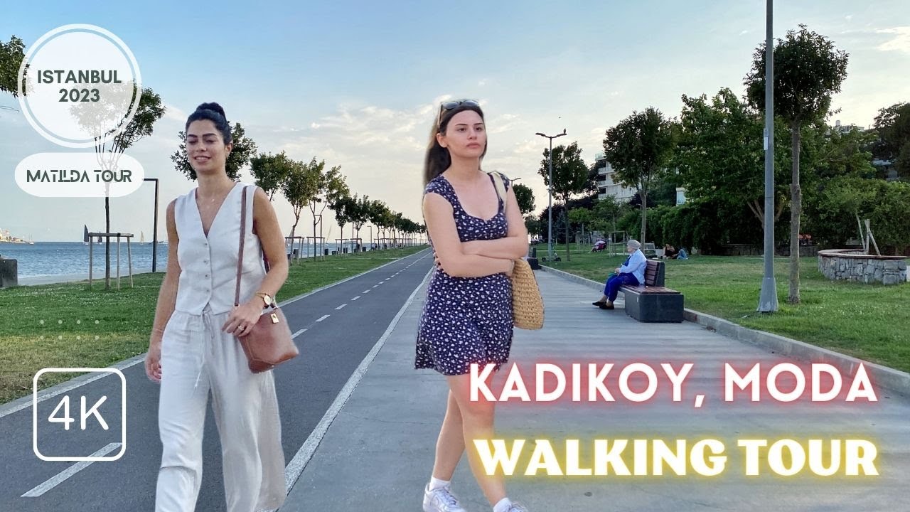 Walking Tour at MODA Sahili, Kadikoy neighborhood ,Marmara sea ...