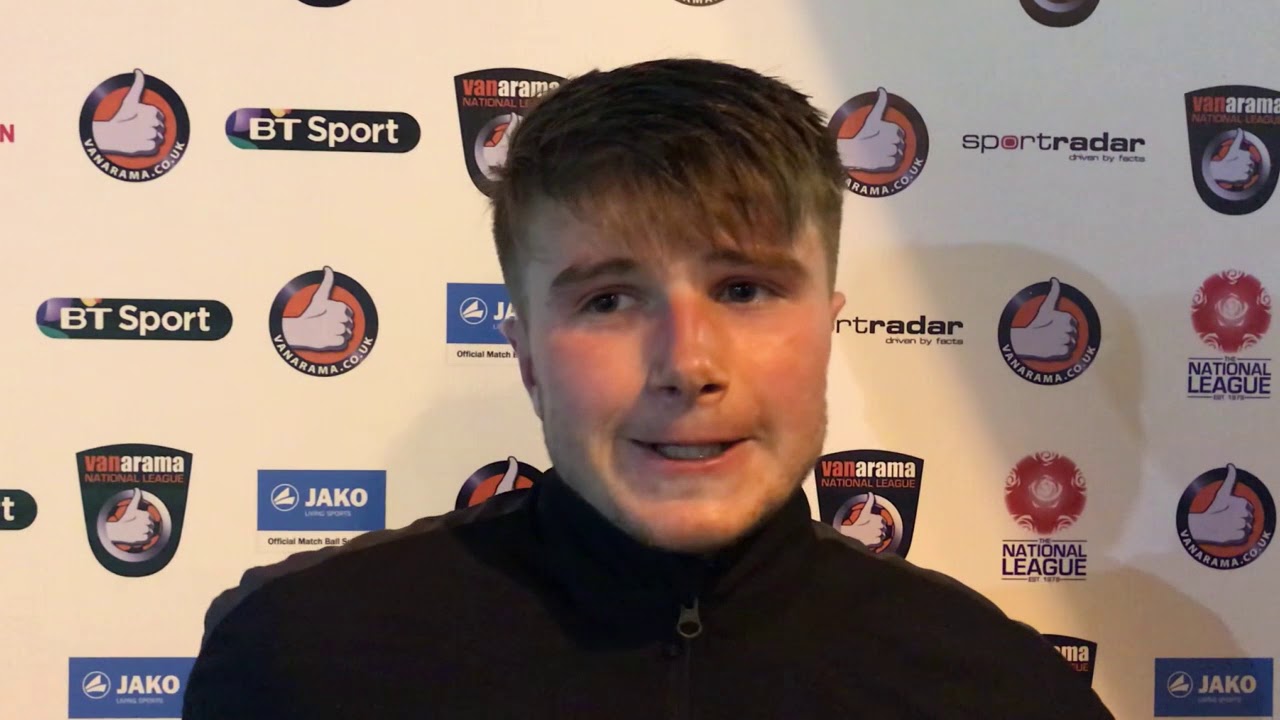 Lewis Knight post match reaction after victory over Telford Utd - YouTube