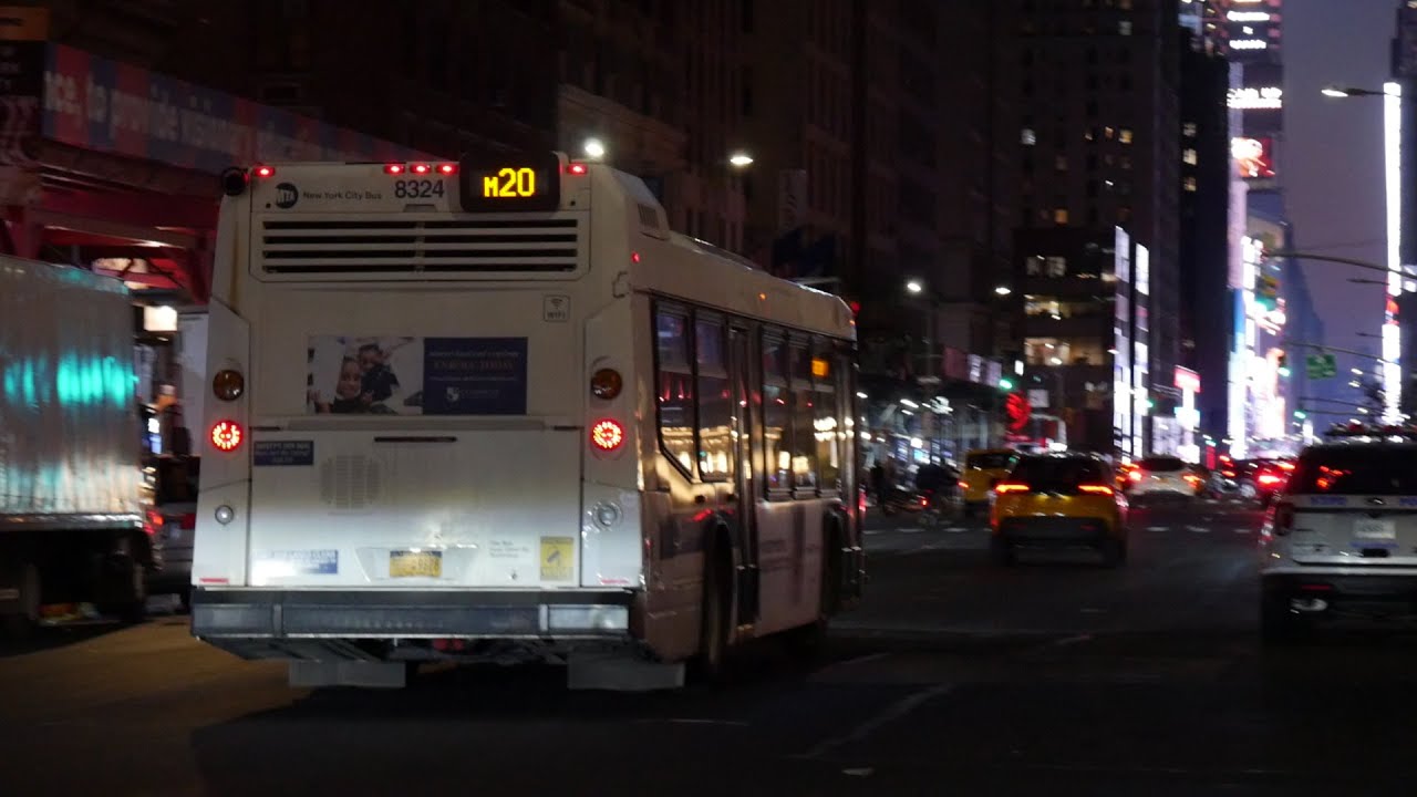 MTA NYCT Bus: 2015 Novabus LFS SmartBus #8324 on the M20 - YouTube