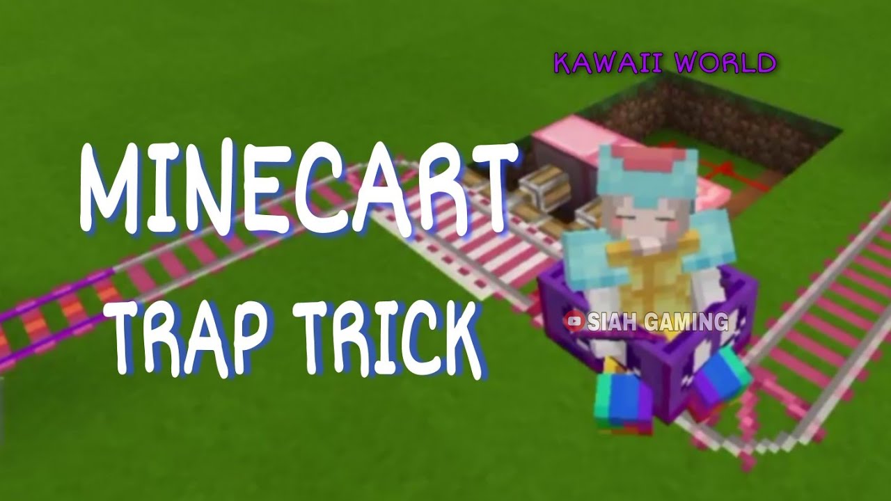 Minecart Trap Trick | minecraft tips & tricks tried in Kawaii World ...
