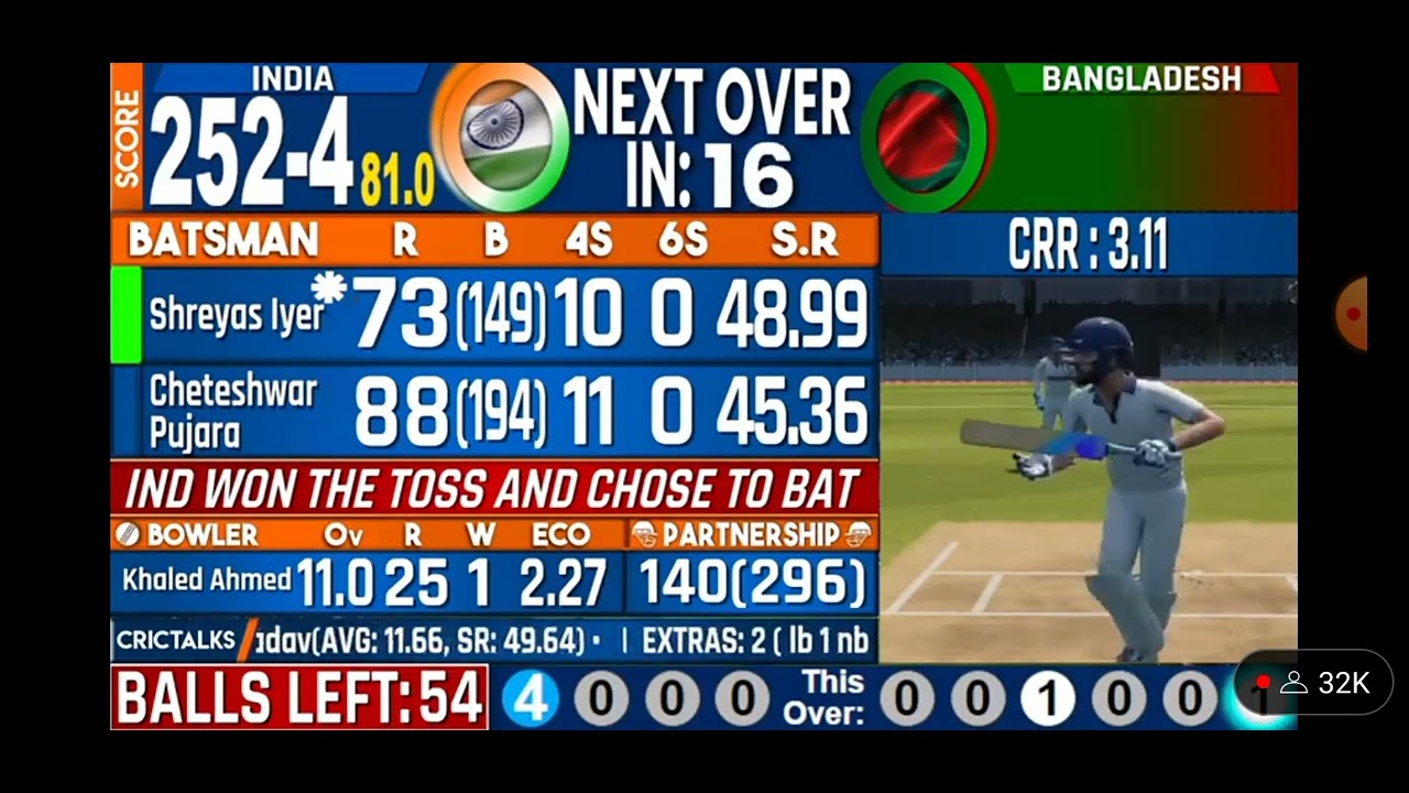 India VS Bangladesh cricket Live score Today - YouTube