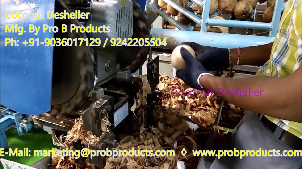 Coconut Deshelling Machine | Coconut Shell Removing Machine ( Coconut ...