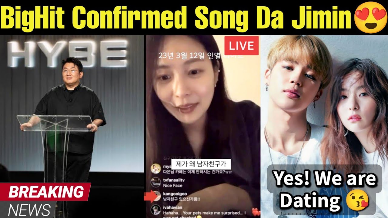 BigHit Official Confirm Jimin & Song Da Eun 😘 Jimin Dating Song Da Eun ...