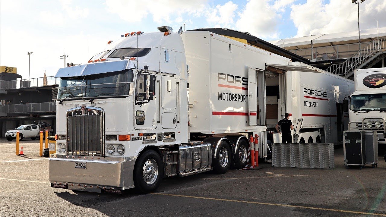 Meet the trucks that power Porsche race teams - YouTube