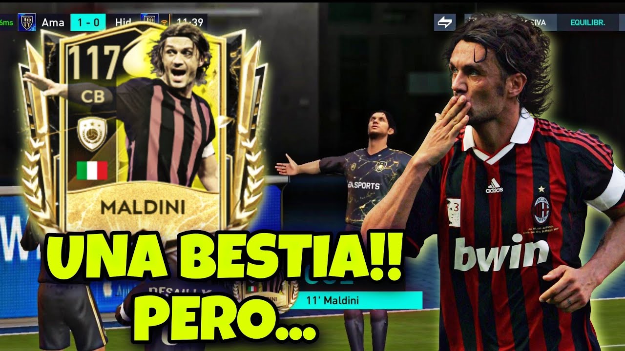ESTA ES LA CARTA CON MÁS MEDIA DEL JUEGO!! MALDINI ICONO PRIME! FIFA ...