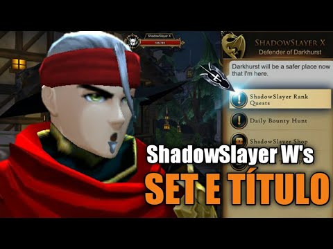 ShadowSlayer W's set e título "Slayer of Shadows" no AdventureQuest 3D ...