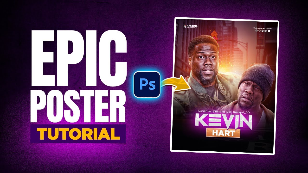 Create Poster Design In 10 Minutes - Photoshop Tutorial For Complete ...