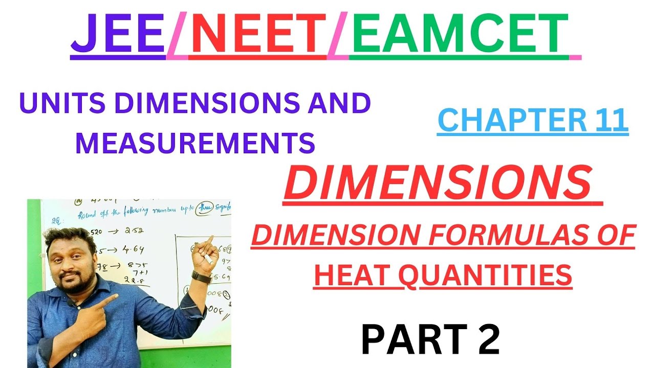 UNITS AND MEASURE MENTS 11: DIMENSIONAL FORMULAS OF HEAT RELATED ...