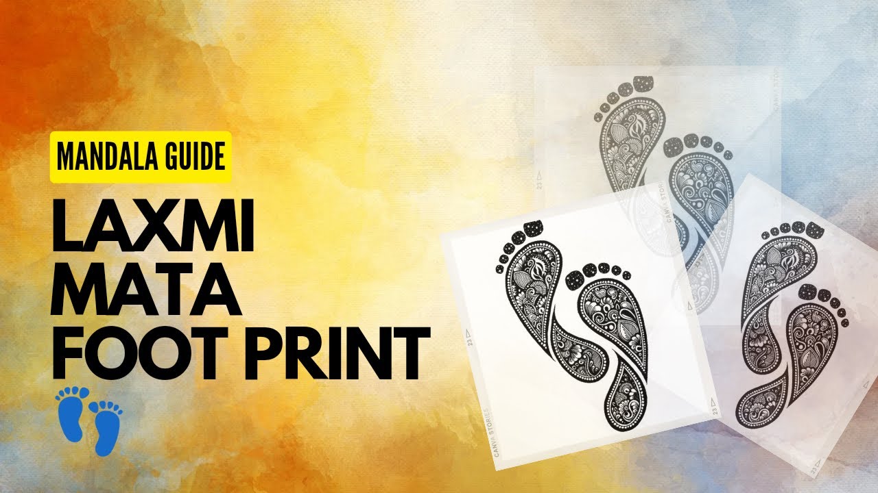 LAXMI MATA FOOT PRINT | Pencil Art | Mandala Art | Art by Priya ...