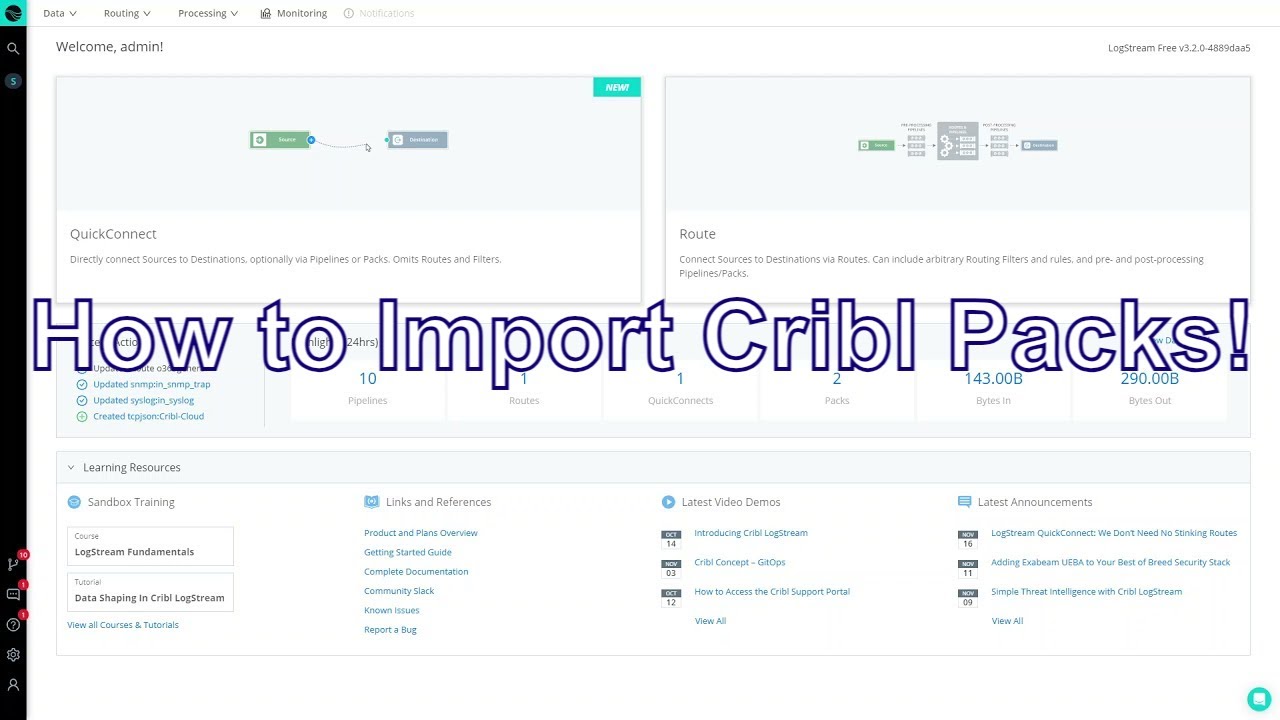 Master the Art of Importing a Cribl Pack with Ease - YouTube