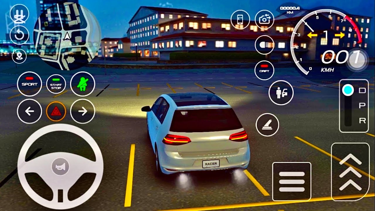 Free Night City 🌃 Drive Volkswagen Golf | Car Driving 2024 Realistic ...