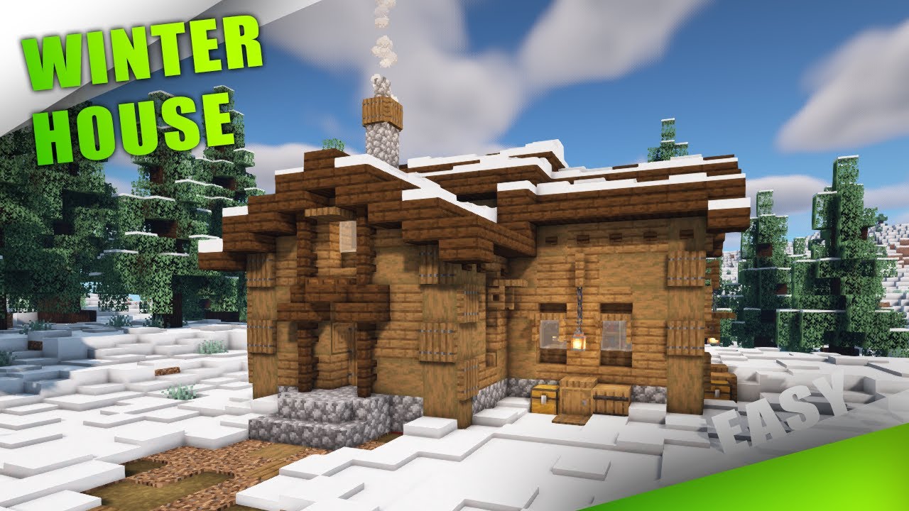 WINTER HOUSE | HOW to Build a Minecraft SNOWY HOUSE / BASE Minecraft ...