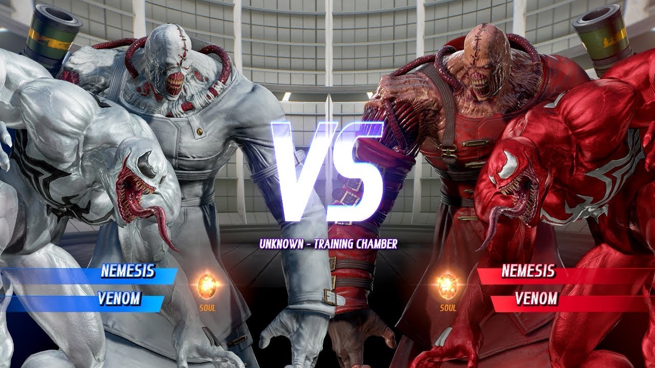 White Nemesis & White Venom Vs Red Nemesis & Carnage - Marvel vs Capcom ...