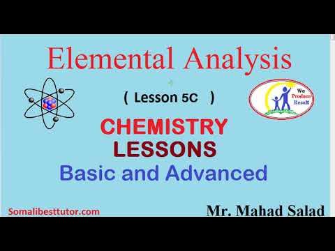 Lesson 5C Elemental Analysis - YouTube